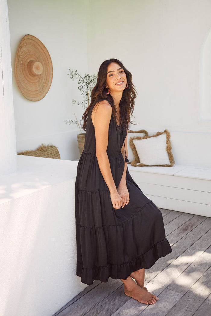 Barbados Tiered Maxi - Jet